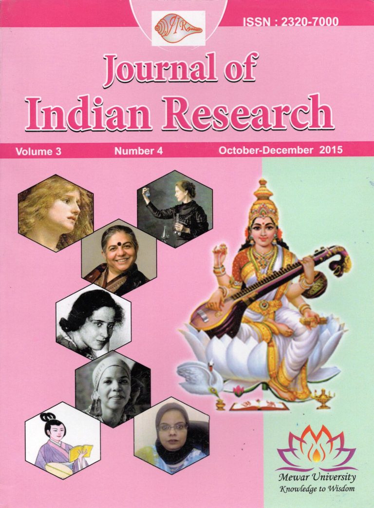 VOL: 3, Issue : 4, (Oct-Dec, 2015) – JOURNAL OF INDIAN RESEARCH