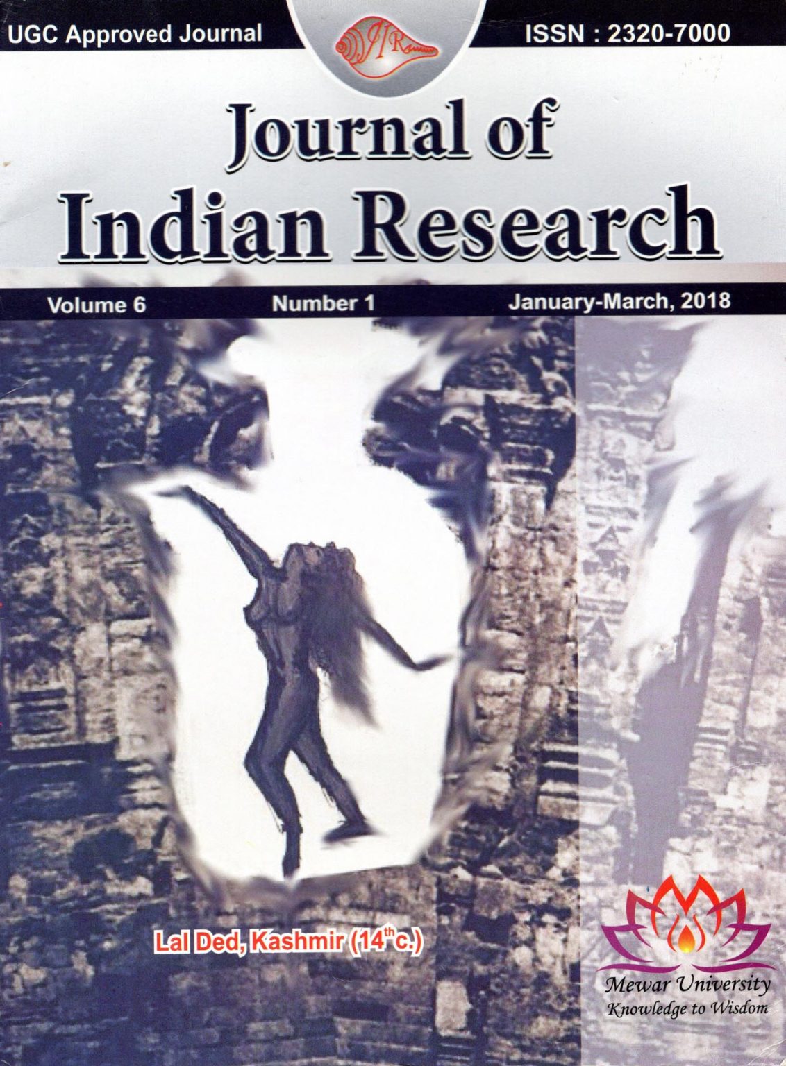 VOL : 6, ISSUE : 1, (JAN-Mar, 2018) – JOURNAL OF INDIAN RESEARCH